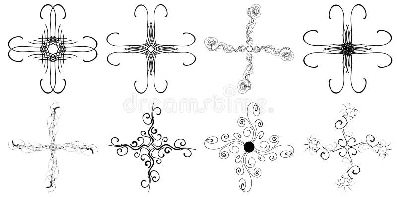 Insieme Degli Incroci Isolati Illustrazione di Stock - Illustrazione di ...