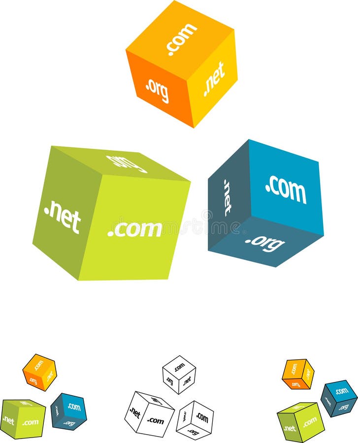 Insieme dei cubi illustrazione vettoriale. Illustrazione di rete - 9008312