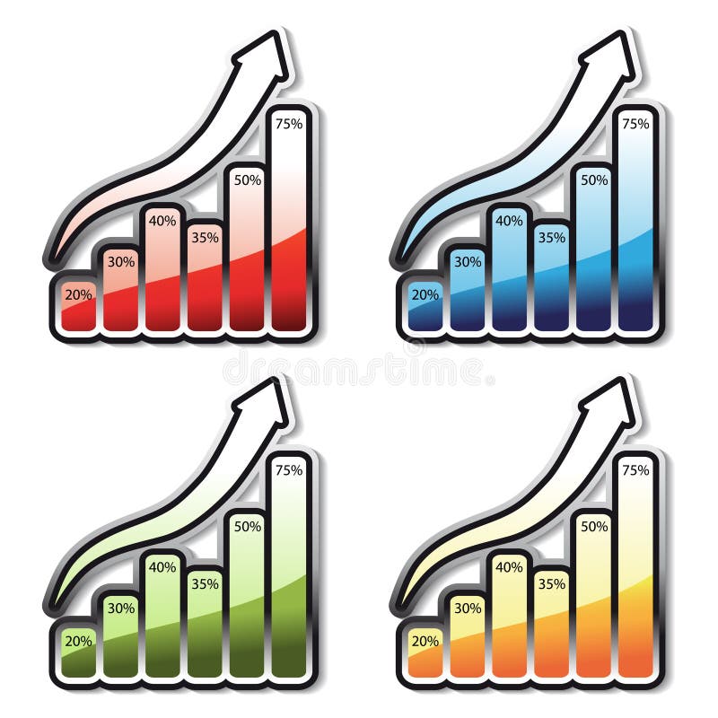 Insieme Del Grafico Di Statistica D'impresa - Icone Infographic ...
