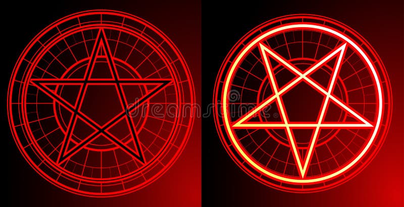 Insieme dei pentagrammi illustrazione vettoriale. Illustrazione di ...