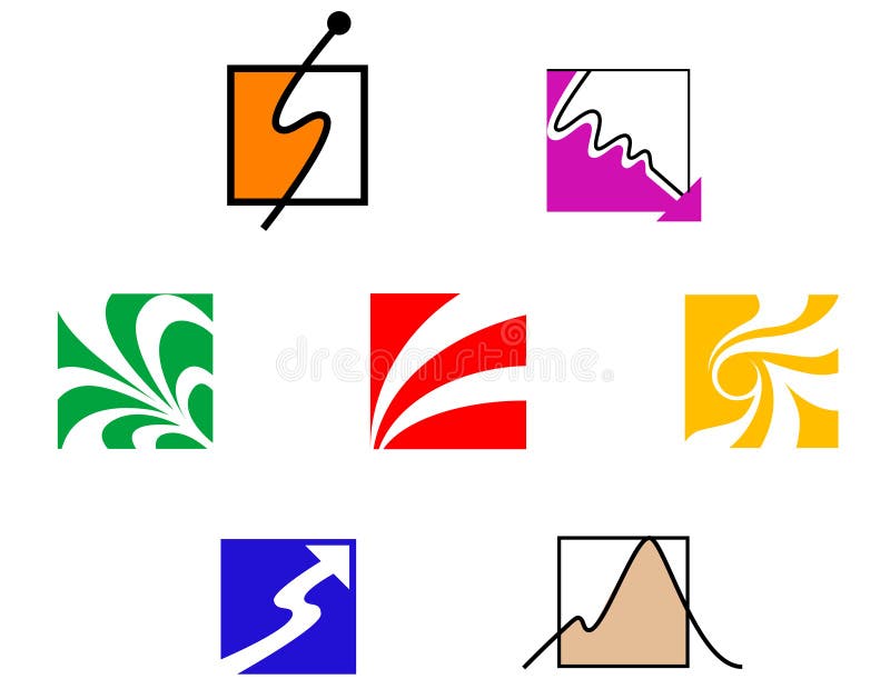 Insieme dei simboli illustrazione vettoriale. Illustrazione di marca ...