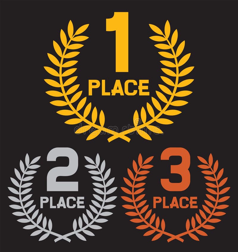 Primo Posto, Secondo Posto E Terzo Posto Illustrazione Vettoriale ...
