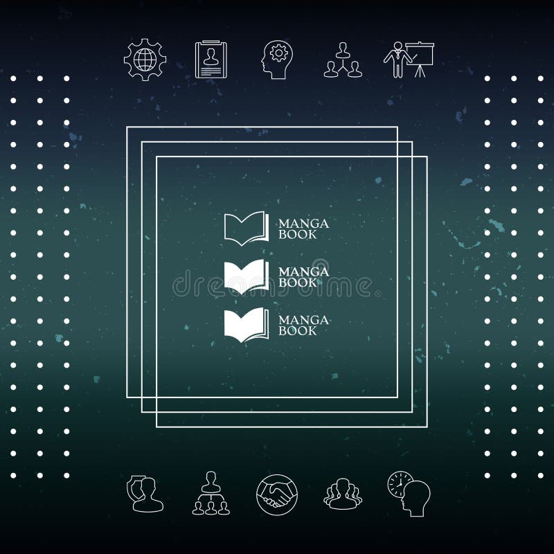 Insieme Del Logo Elegante Con Il Simbolo Del Libro Illustrazione ...