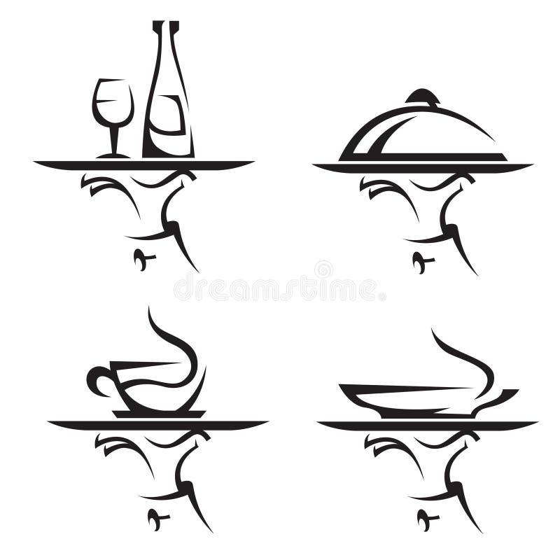 Set Di Icone Per Ristoranti Illustrazione Vettoriale - Illustrazione di ...