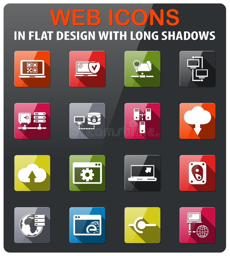 Insieme Dell'icona Del Server Illustrazione di Stock - Illustrazione di ...