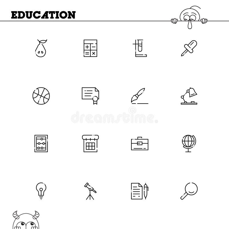 Insieme Dell'icona Di Formazione Illustrazione Vettoriale ...