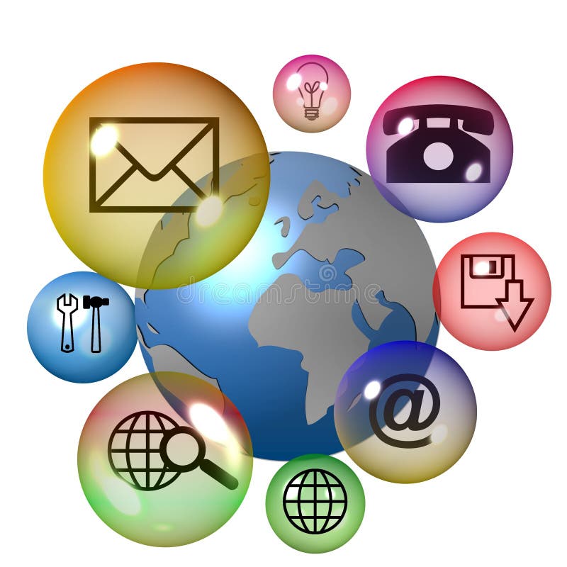 Insieme Dell'icona Di Tecnologia Illustrazione di Stock - Illustrazione ...