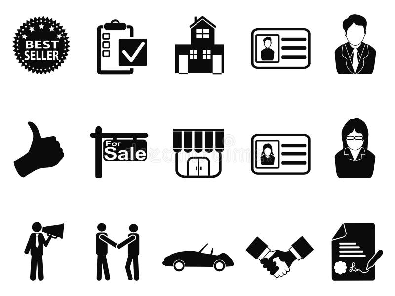 Insieme Dell'icona Di Vendite Illustrazione Vettoriale - Illustrazione ...