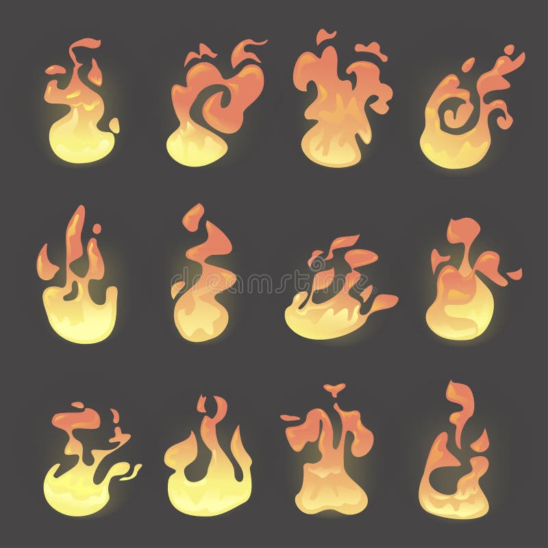 Fiamma Del Fuoco Del Fumetto Immagine Dei Fuochi, Accensione Ardente ...