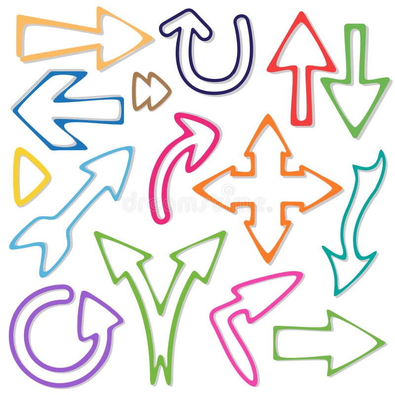 Insieme della freccia illustrazione vettoriale. Illustrazione di ...