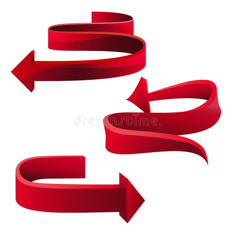 Insieme Delle Frecce Rosse, Illustrazione Vettoriale - Illustrazione di ...