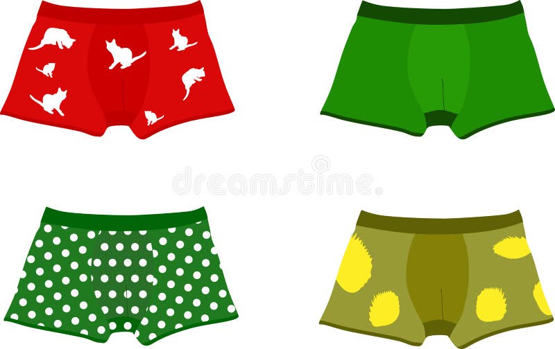 Insieme Delle Mutande Degli Uomini Illustrazione Vettoriale ...