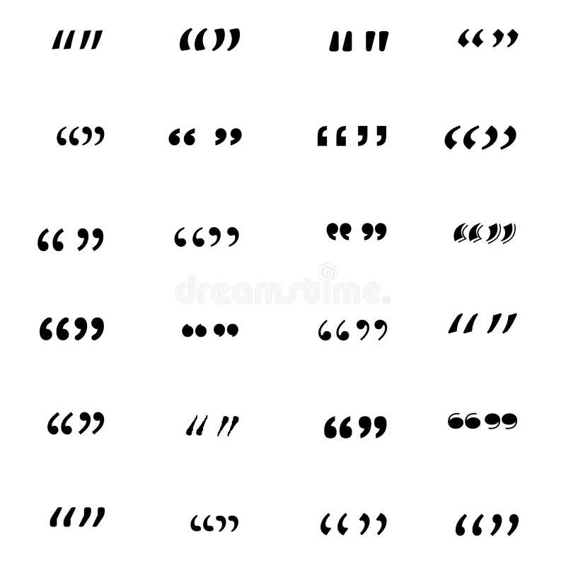 Virgolette Di Icona Insieme Universale Delle Icone Di Web Per Il Web Ed ...