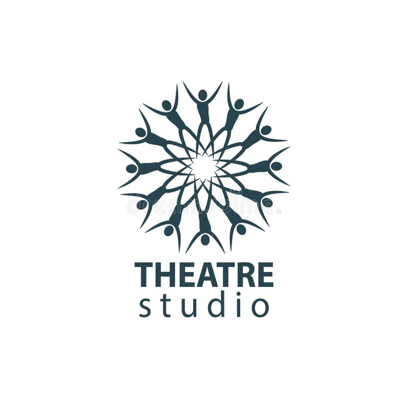 Insieme Dello Studio Logo Design Del Teatro Illustrazione Vettoriale ...