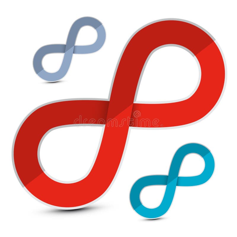 Insieme Di Simboli Di Infinito Illustrazione Vettoriale - Illustrazione ...