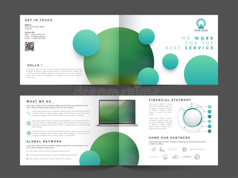 Insieme Elegante Dell'opuscolo Delle Pagine Del Professionista Quattro ...