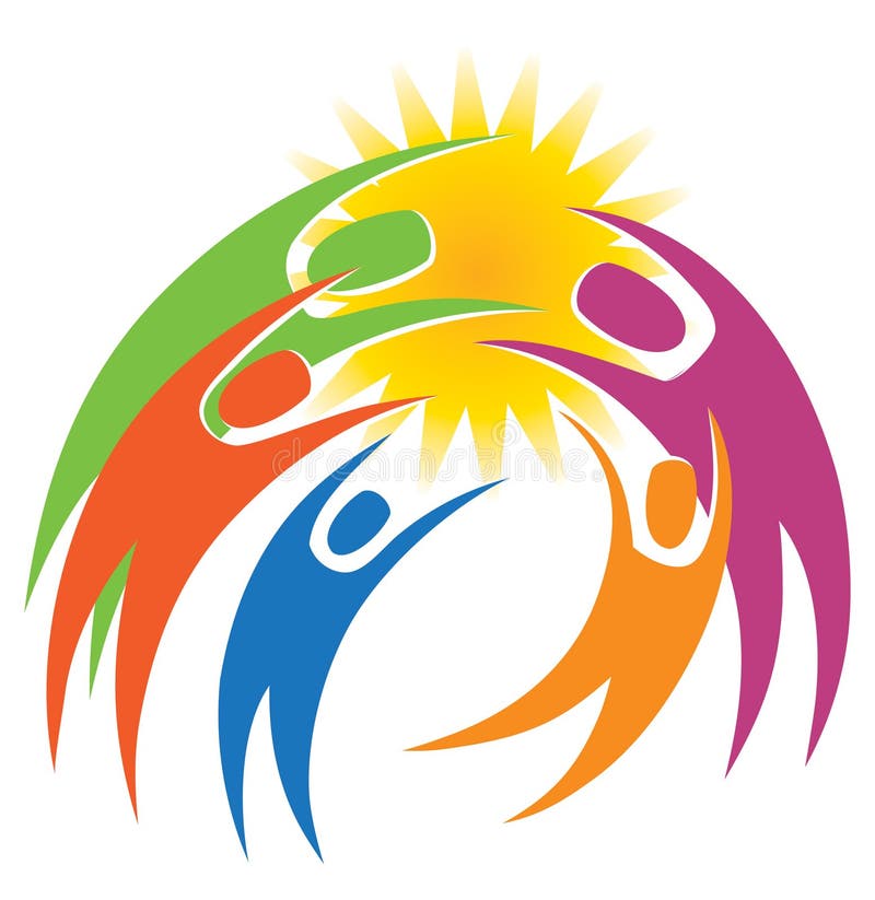 Insieme logo della gente illustrazione vettoriale. Illustrazione di ...