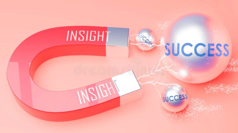 Insight that Attracts Success Stock Illustration - Illustration of ...