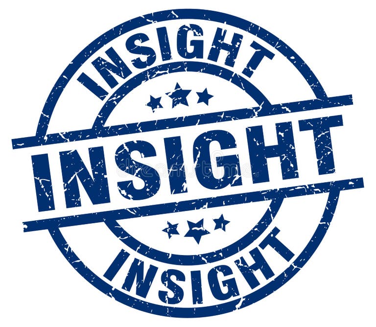 Insight blue round stamp stock vector. Illustration of sticker - 95267392