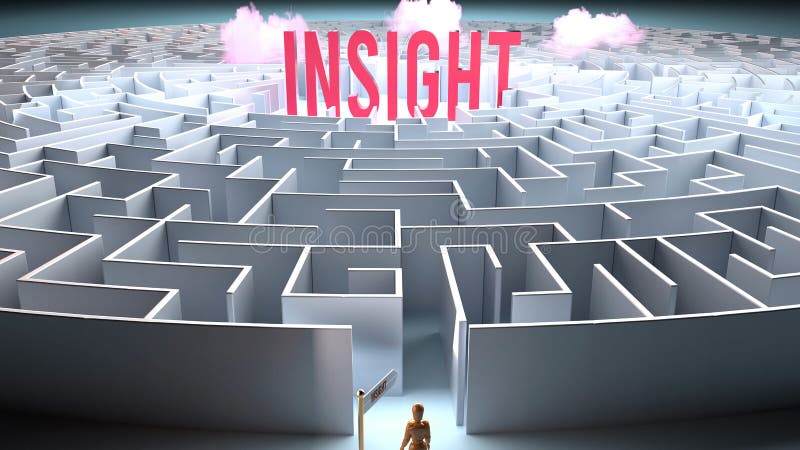 Insight and a Complicated Path To it Stock Illustration - Illustration ...