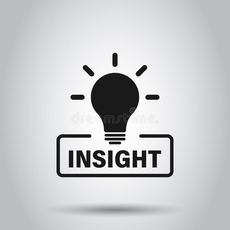 Insight Icon in Comic Style. Bulb Vector Cartoon Illustration on White ...