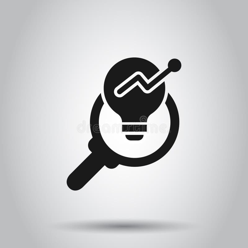 Insight Icon in Flat Style. Bulb Vector Illustration on White Isolated ...