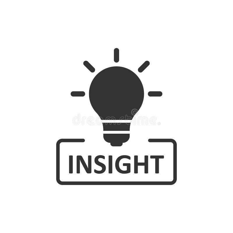 Insight Icon in Flat Style. Bulb Vector Illustration on White Isolated ... Insight Icon in Flat Style. Bulb Vector Illustration on White Isolated ...