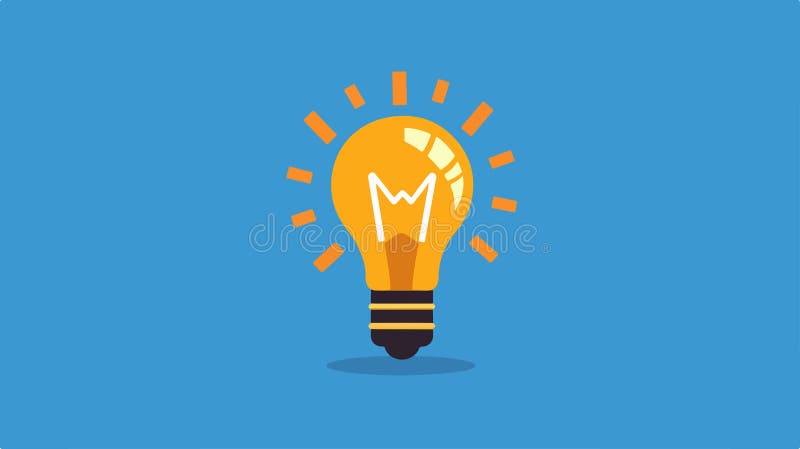 Insight Icon with a Light Bulb Illustration Stock Vector - Illustration ...