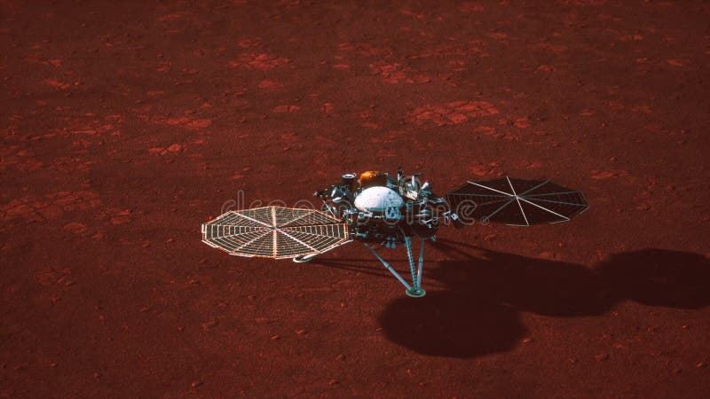 Insight Mars Exploring the Surface of Red Planet. Elements Furnished by ...