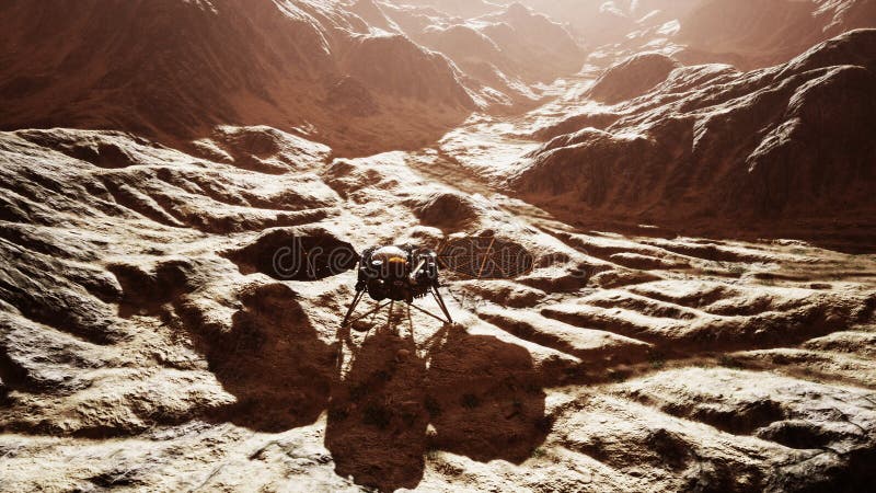 Insight Mars Exploring the Surface of Red Planet. Elements Furnished by ...