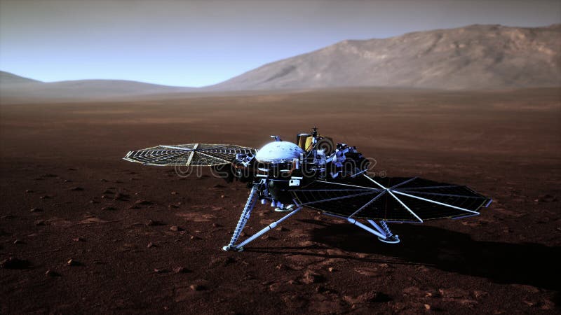 Insight Mars Exploring the Surface of Red Planet. Elements Furnished by ...