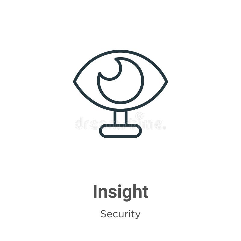 Insight Outline Vector Icon. Thin Line Black Insight Icon, Flat Vector ...