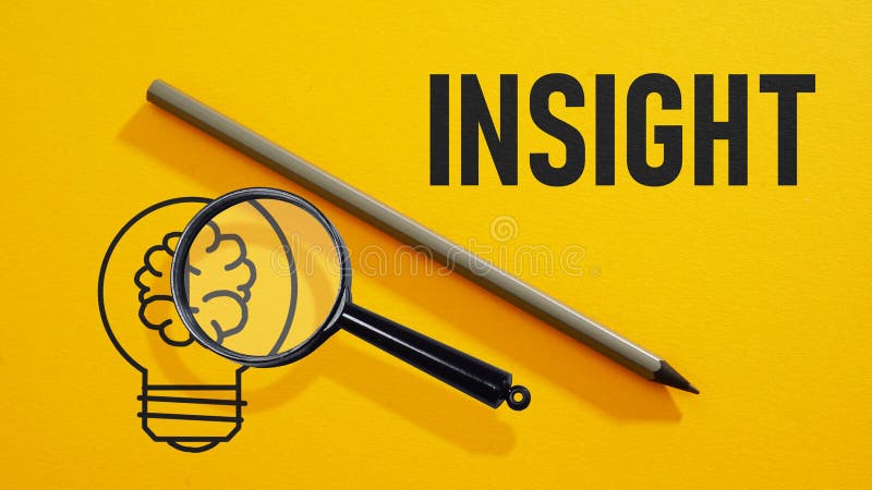 Insight is Shown Using the Text and Photo of Magnifying Glass with ... Insight is Shown Using the Text and Photo of Magnifying Glass with ...