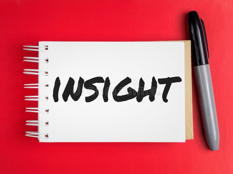 Insight Text on Notepad Page Colored Background Stock Image - Image of ...