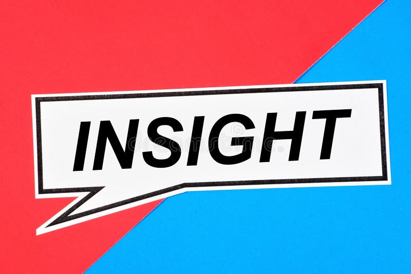 Insight. a Word in a Speech Tablet on a Creative Background Stock Photo ...