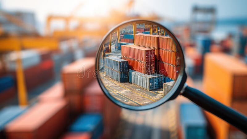 Insightful Commodity Import Analysis Icon Concept Featuring Clean ...