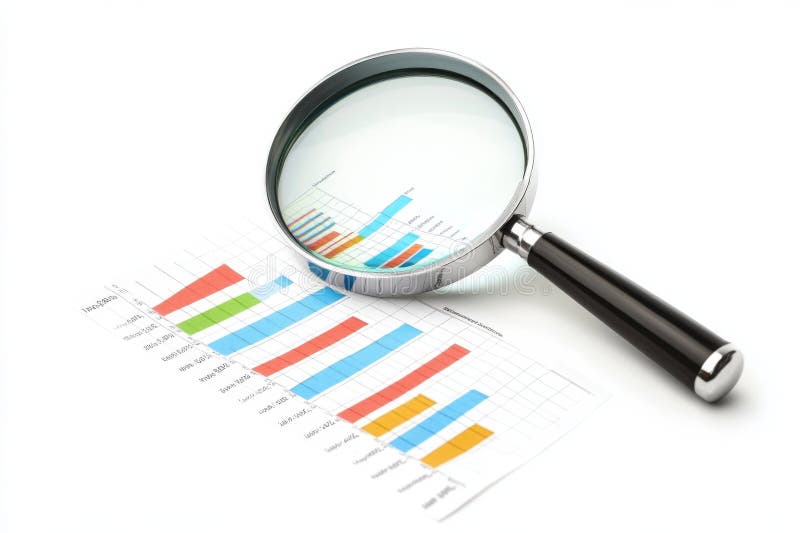 Insightful Data Analysis through Magnification Stock Illustration ...