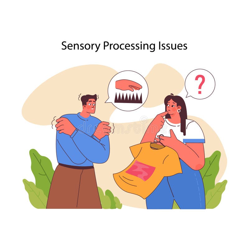 Insightful Depiction of Sensory Processing Issues. Flat Vector ...