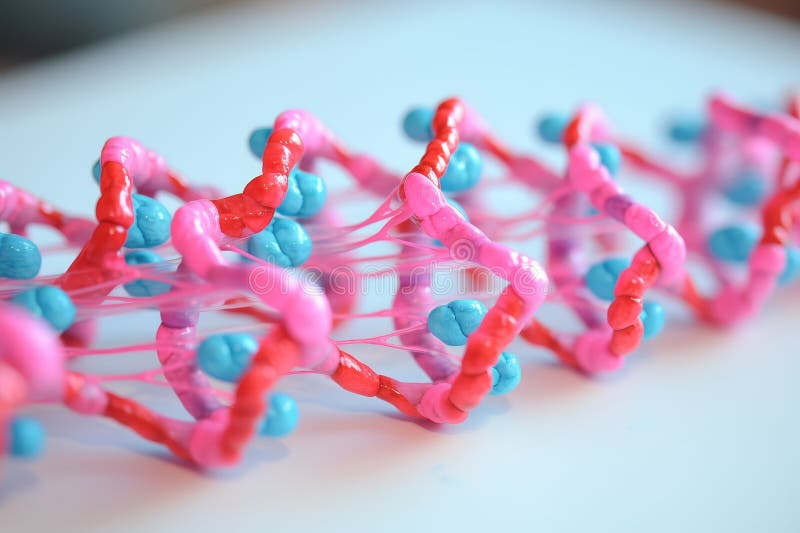 Dna Chain Graphic Illustration Molecular Structure Biochemistry ...