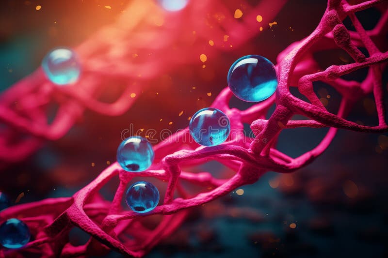 Dna Helix. Graphic Representation of the Genetic Code for Scientific ...