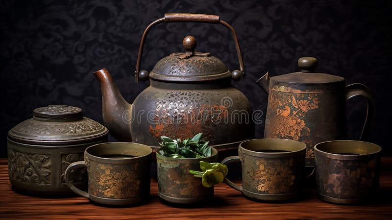 Vintage Tea Makers stock illustration. Illustration of plain - 281815693