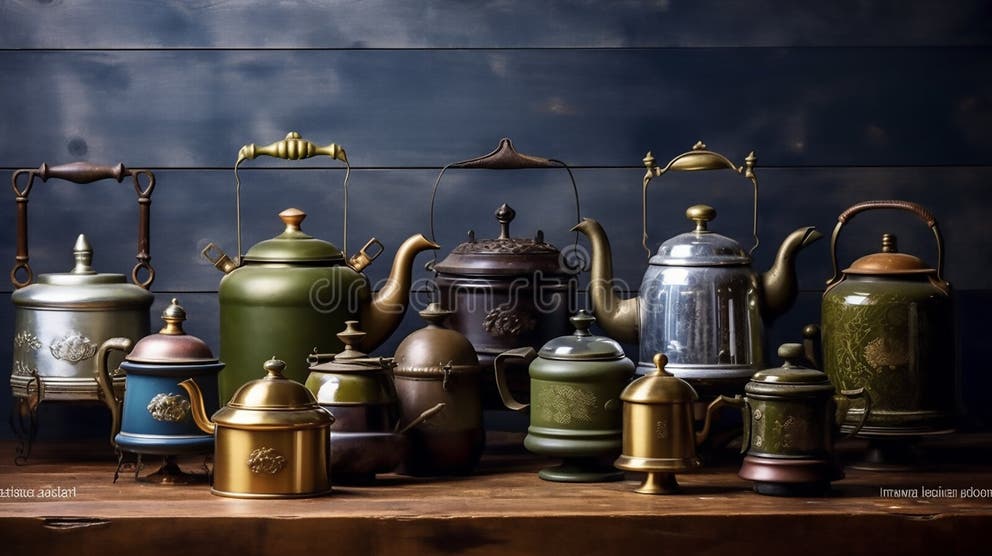 Vintage Tea Makers stock illustration. Illustration of article - 281815696