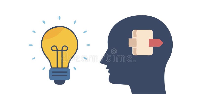 Insightful Mind Idea Icon, Thought Process and Innovation, Vector ...