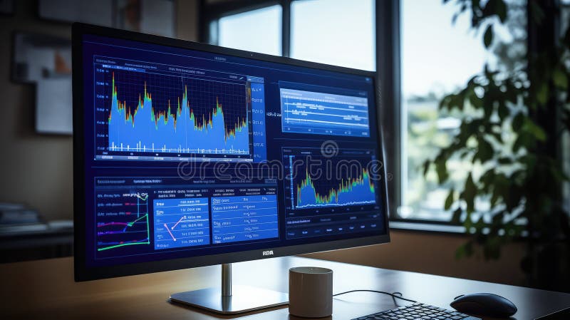 Insights analytics blue stock illustration. Illustration of datamining ...