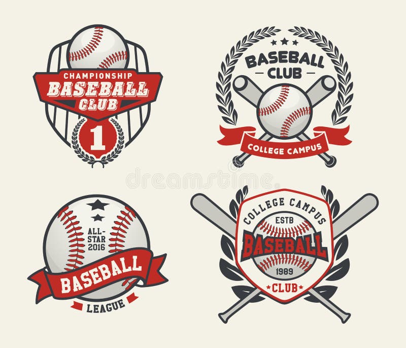 Insignes De Base-ball Et Labels, Sport Logo Design Illustration de ...