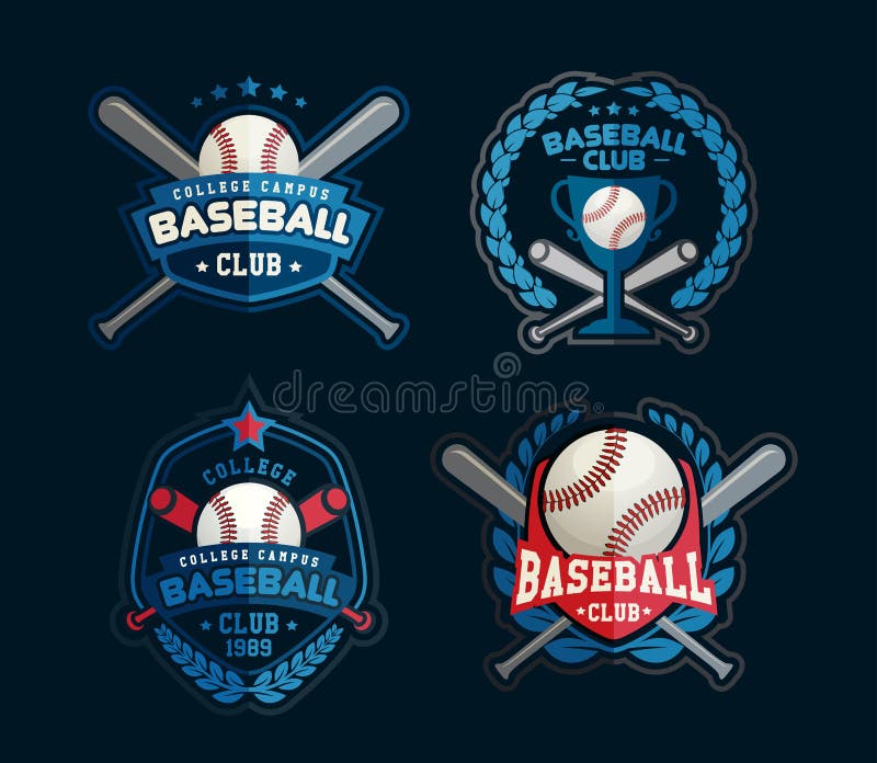 Insignes De Base-ball Et Labels, Sport Logo Design Illustration de ...
