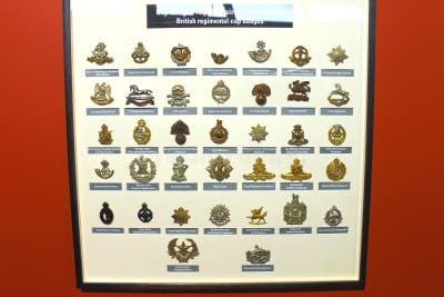 Insignia Badges British Army at the Museum Editorial Stock Image ...