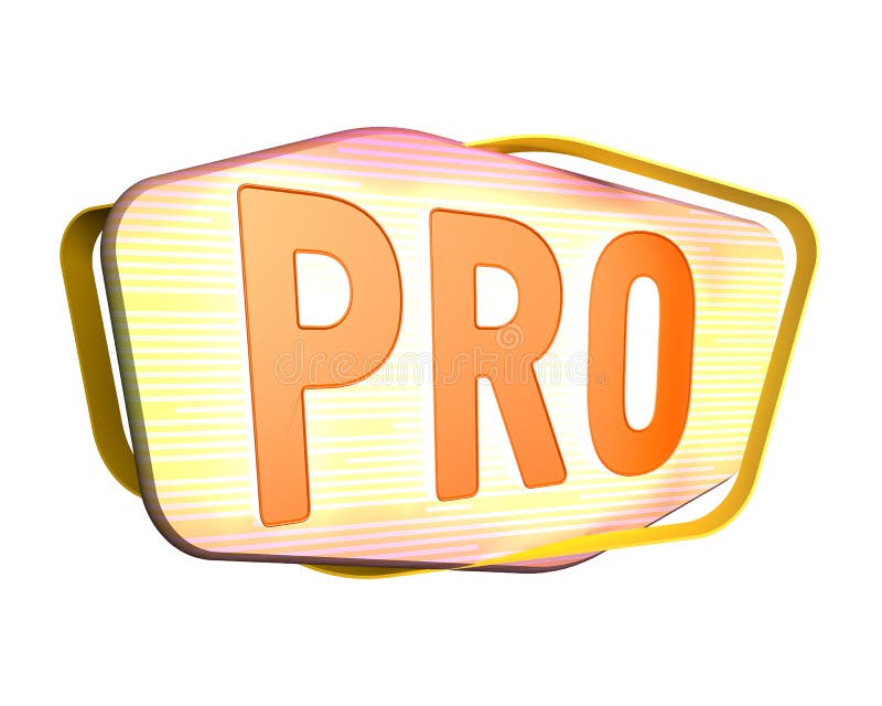 Insignia Con La Palabra Pro Aislado Sobre Blanco Stock de ilustración ...