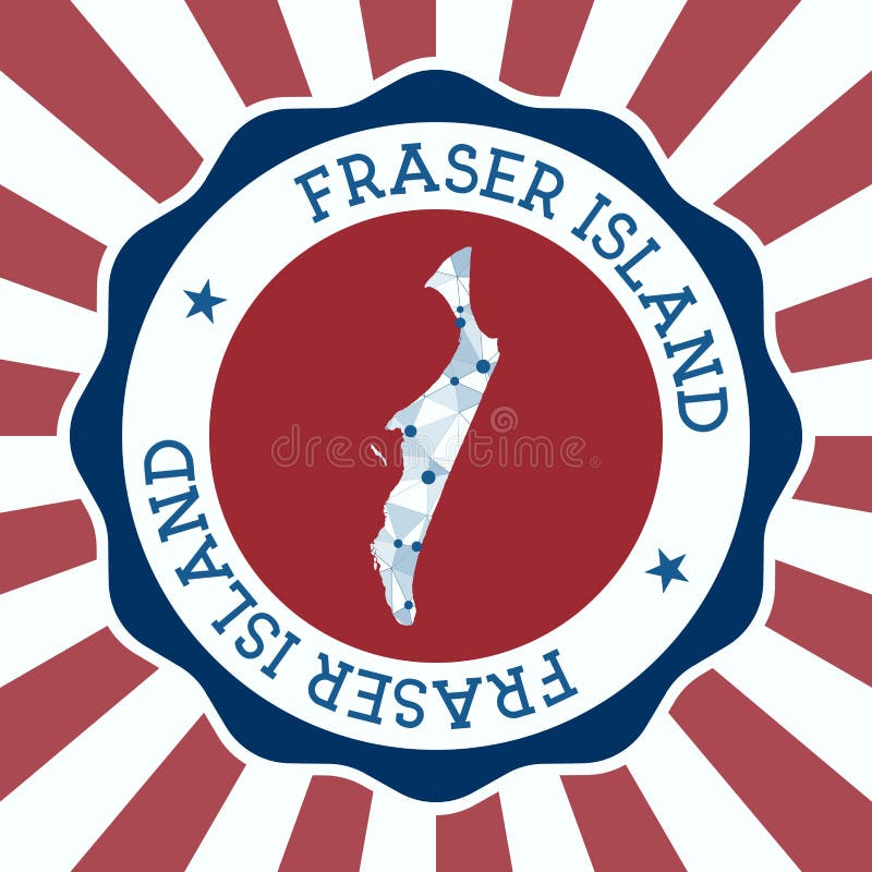 Mapa De Fraser Island Con Pendientes Hermosas Ilustración del Vector ...