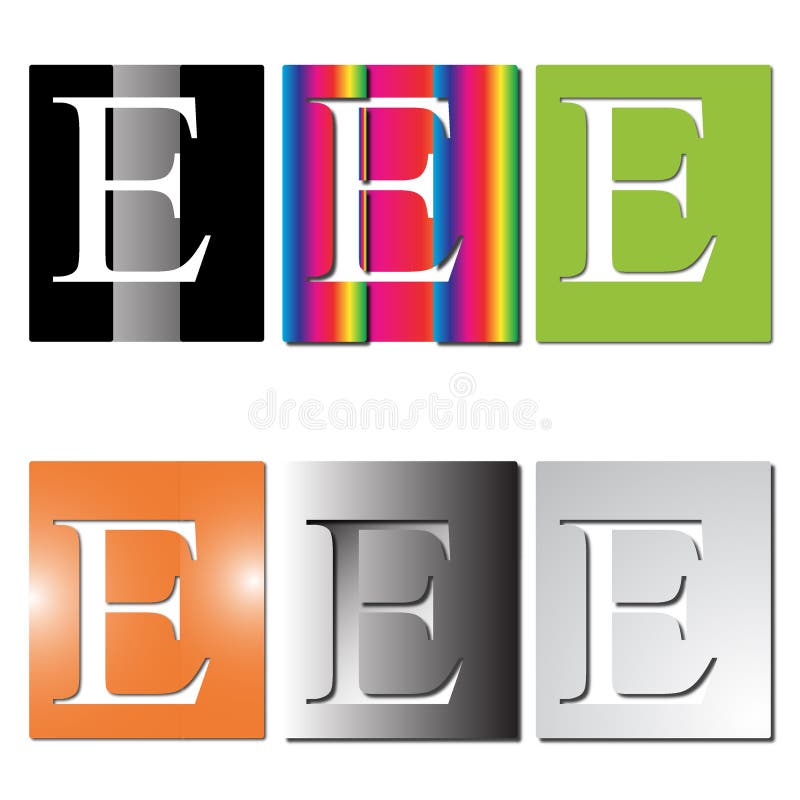 Insignia de la letra E stock de ilustración. Ilustración de negocios ...